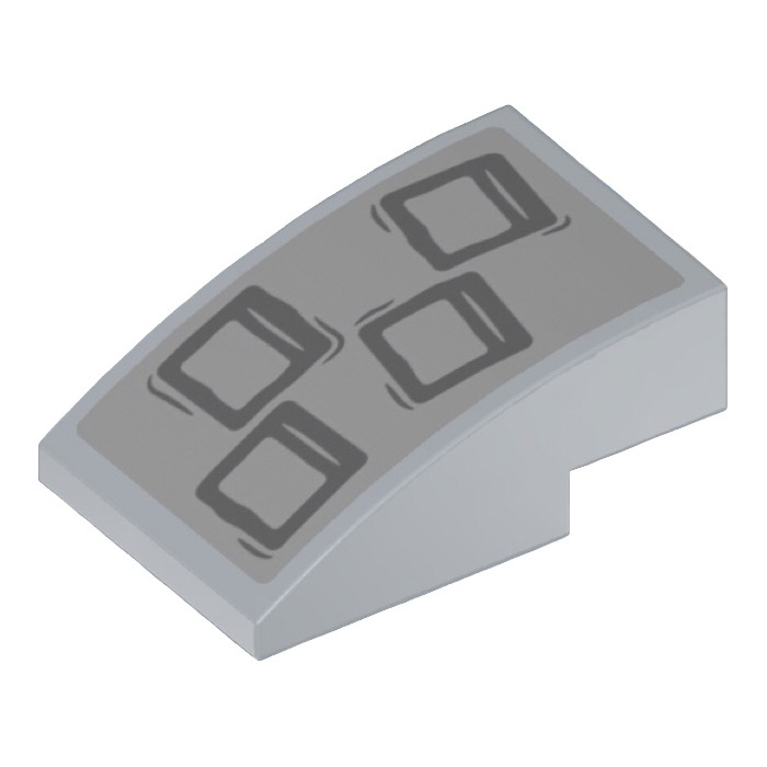 LEGO Slope 2 x 3 Curved with Minifigure Footprints Sticker (24309 ...