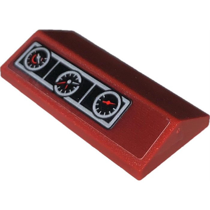 LEGO Slope 2 x 4 (25°) Double with Speedometer Sticker (3299) | Brick ...