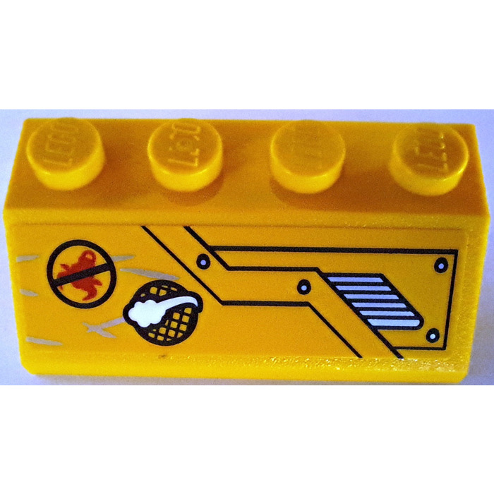 LEGO Slope 2 x 4 (45°) with air vent and no scorpion patterns Sticker ...