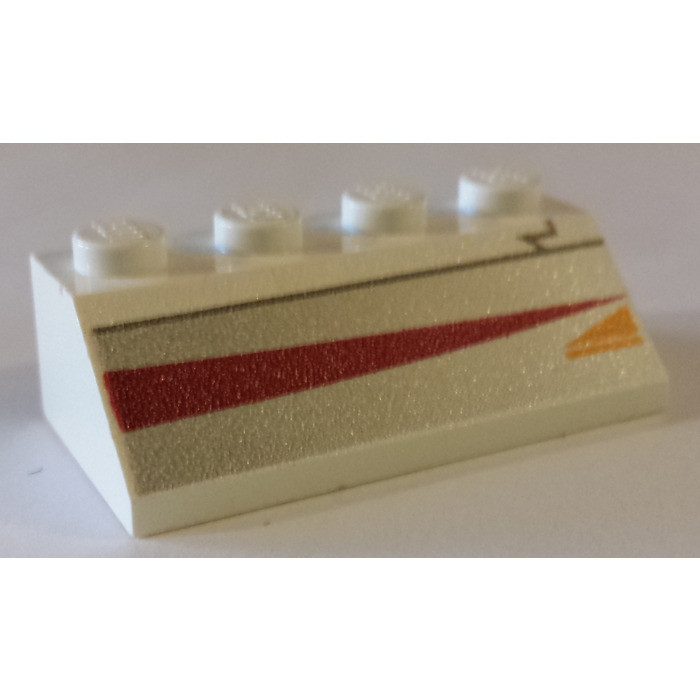 LEGO Slope 2 x 4 (45°) with Rebel Starfighter Insignia (Left) (3037 / ...