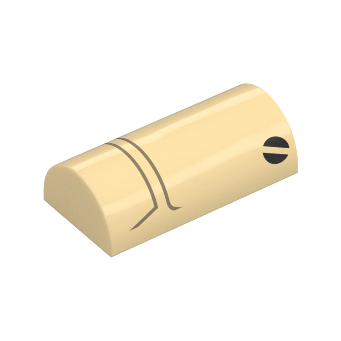 LEGO Slope 2 x 4 Curved with Battle Droid Face with Groove (6192 / ...