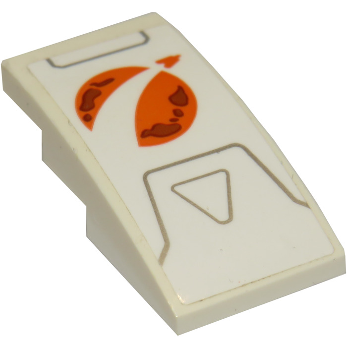 LEGO Slope 2 x 4 Curved with City Mars Exploration Logo Sticker (93606 ...