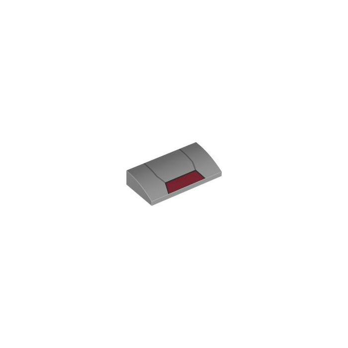 LEGO Slope 2 x 4 Curved with Dark Red Iron Man Forehead without Bottom ...
