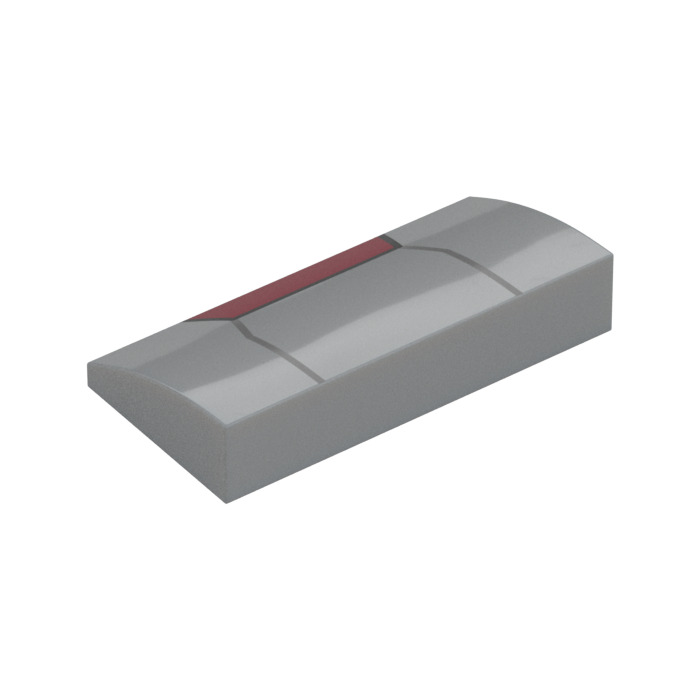 LEGO Slope 2 x 4 Curved with Dark Red Iron Man Forehead without Bottom ...