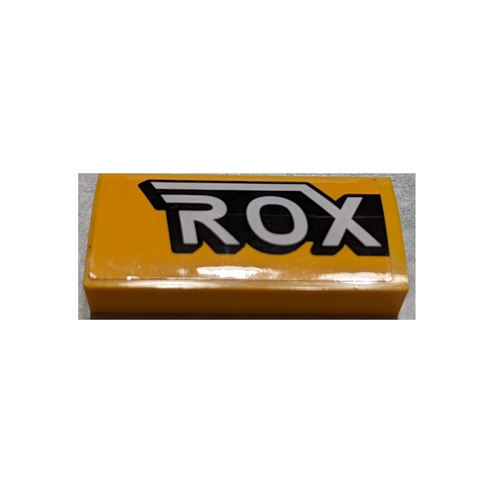 LEGO Slope 2 x 4 Curved with ROX Sticker with Bottom Tubes (88930 ...