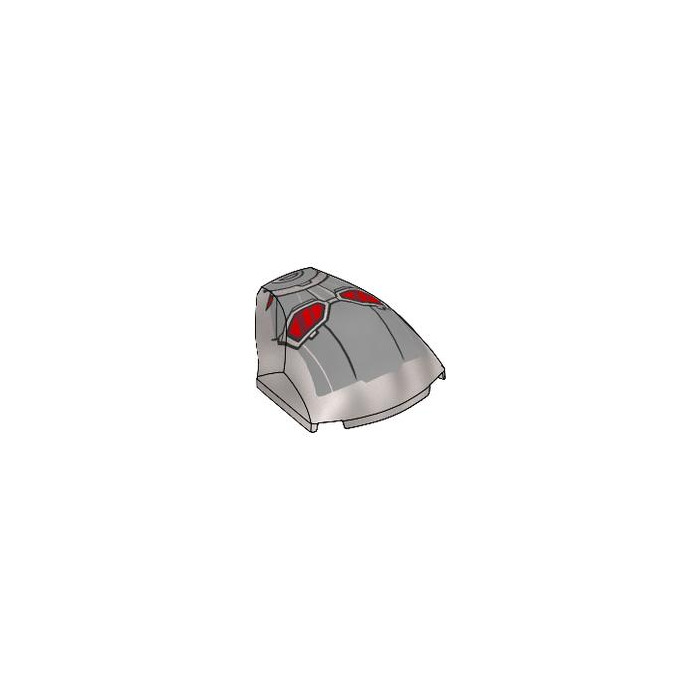 LEGO Slope 4 x 5 x 1.3 Curved with Ant-Man Face with Red Eyes (4898 ...