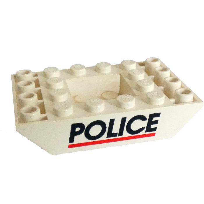 LEGO Slope 4 x 6 (45°) Double Inverted with Police (30183 / 83045 ...