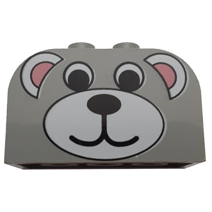 LEGO Slope Brick 2 x 4 x 2 Curved with Bear Face (4744) | Brick Owl ...