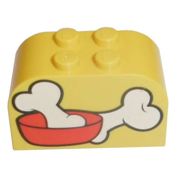 LEGO Slope Brick 2 x 4 x 2 Curved with Bones (4744 / 84282) | Brick Owl ...