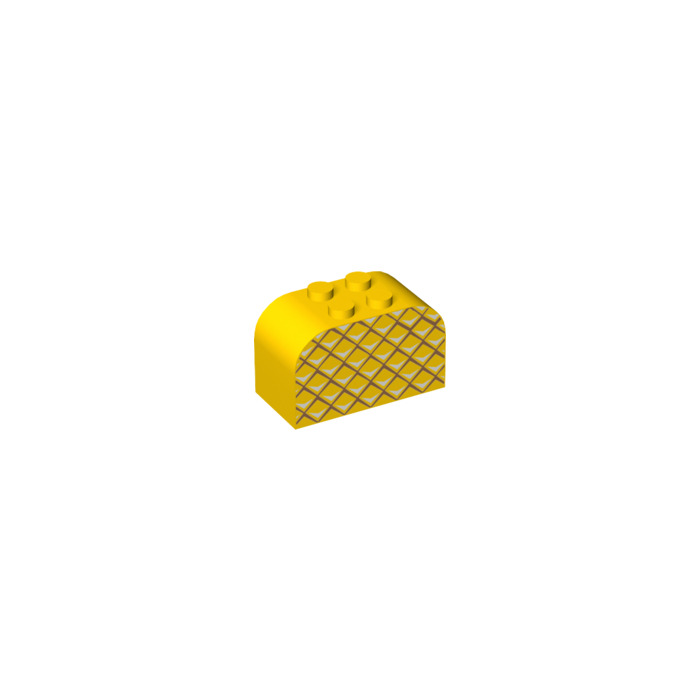 LEGO Slope Brick 2 x 4 x 2 Curved with waffle pattern (4744 / 66518 ...