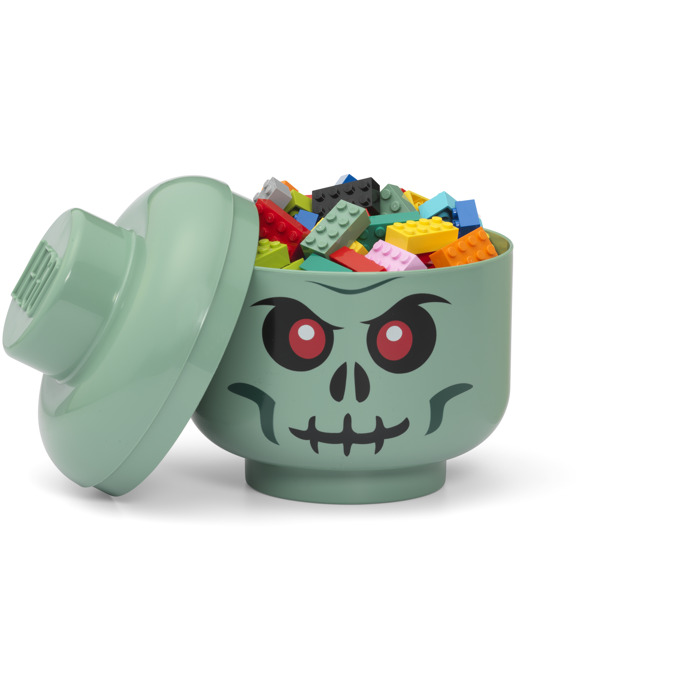 LEGO Small Skeleton Storage Head Green (5007888) | Brick Owl