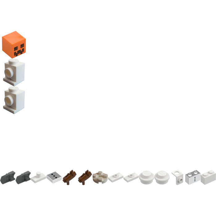 LEGO Snow Golem with Shooter Gun Arms and Wide Torso Minifigure | Brick ...