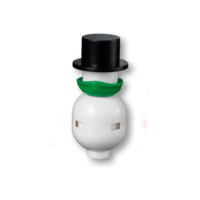 LEGO Snowman with Top Hat and Green Scarf Minifigure | Brick Owl