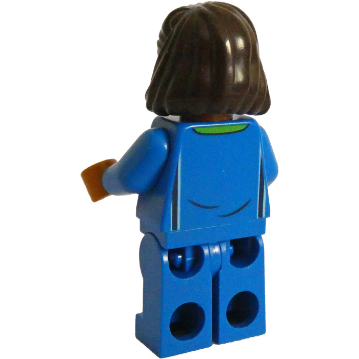 LEGO Soccer Player, Female, Blue Uniform,Dark Brown Hair Minifigure ...