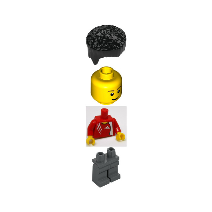 LEGO Soccer Player with Adidas Logo Red Torso Sticker with Number 11 ...