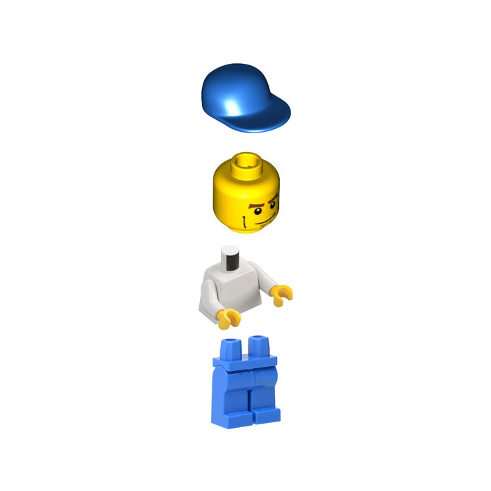 LEGO Soccer player with White Torso and Blue Legs Minifigure | Brick Owl
