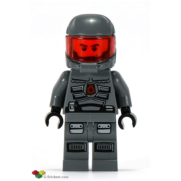 LEGO Space Police 3 Officer with Transparent Red Visor Minifigure ...