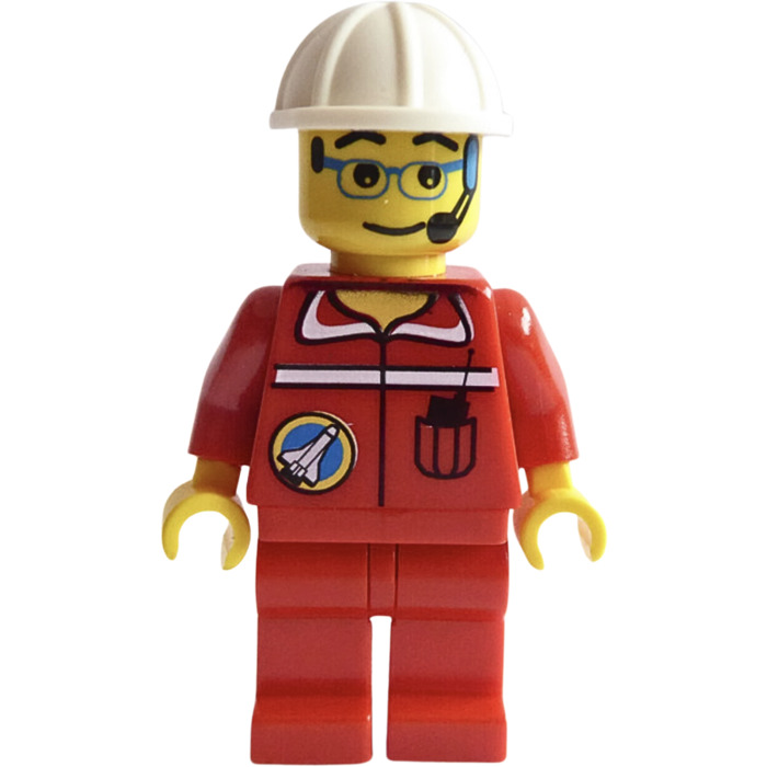 LEGO Spaceport Ground Control Worker with White Helmet Minifigure ...