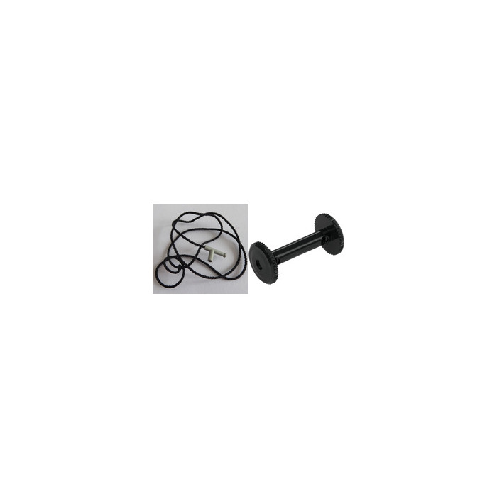 LEGO Spool with Black 72L String and Light Gray Hose Nozzle | Brick Owl ...