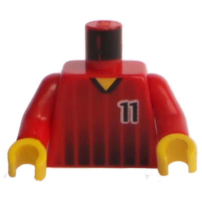 LEGO Sports Torso with Soccer Shirt with Black 11 Logo on Front and ...