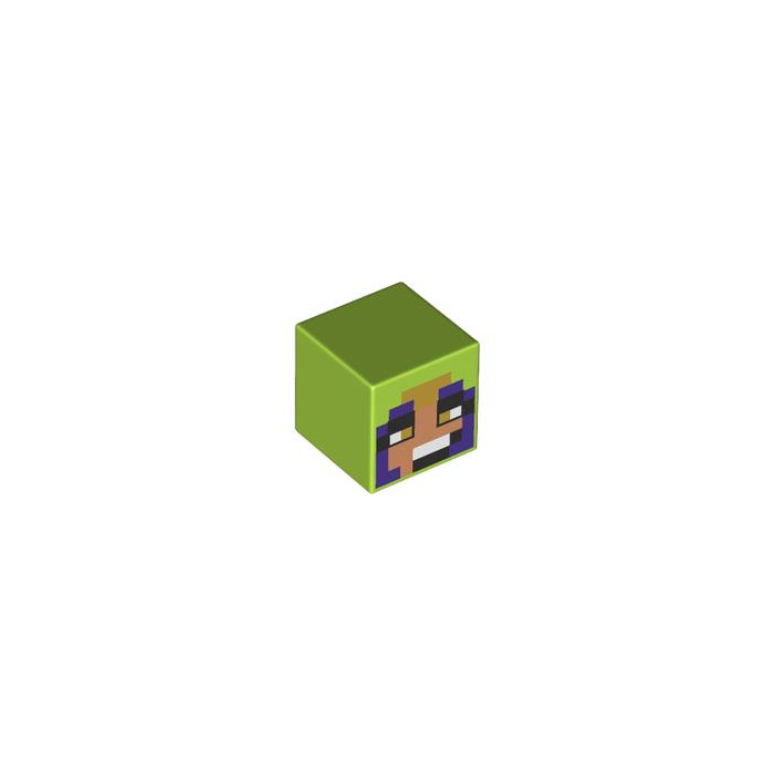 LEGO Square Minifigure Head with Jungle Ranger Face (19729) | Brick Owl ...