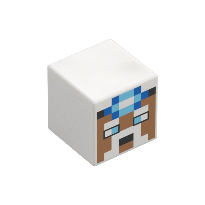LEGO Square Minifigure Head with Miner Face with Beard (19729) | Brick Owl