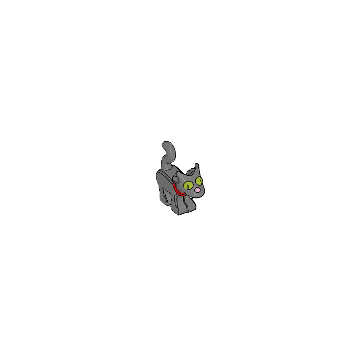 LEGO Standing Cat with Curly Tail and Lime Eyes (20154) | Brick Owl ...