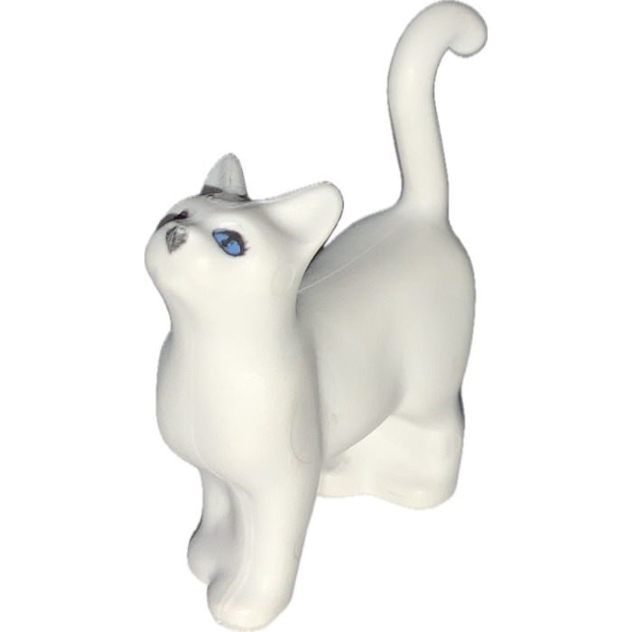 LEGO Standing Cat with Long Thin Tail with Blue Eyes (49072 / 83613 ...