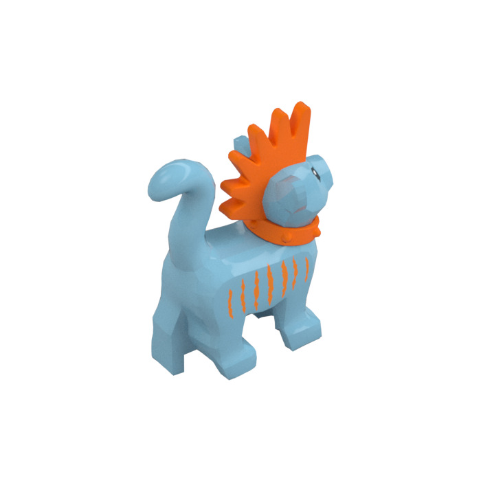 LEGO Standing Cat with Orange Mohawk and Collar with Open Mouth (111471 ...