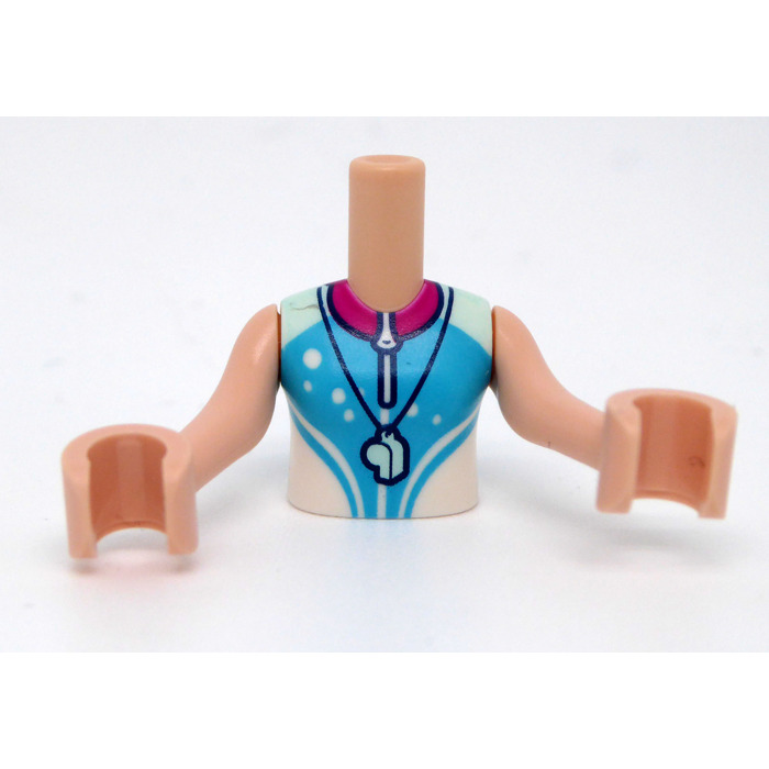 LEGO Stephanie with Azure and White Top Friends Torso (73141 / 92456 ...