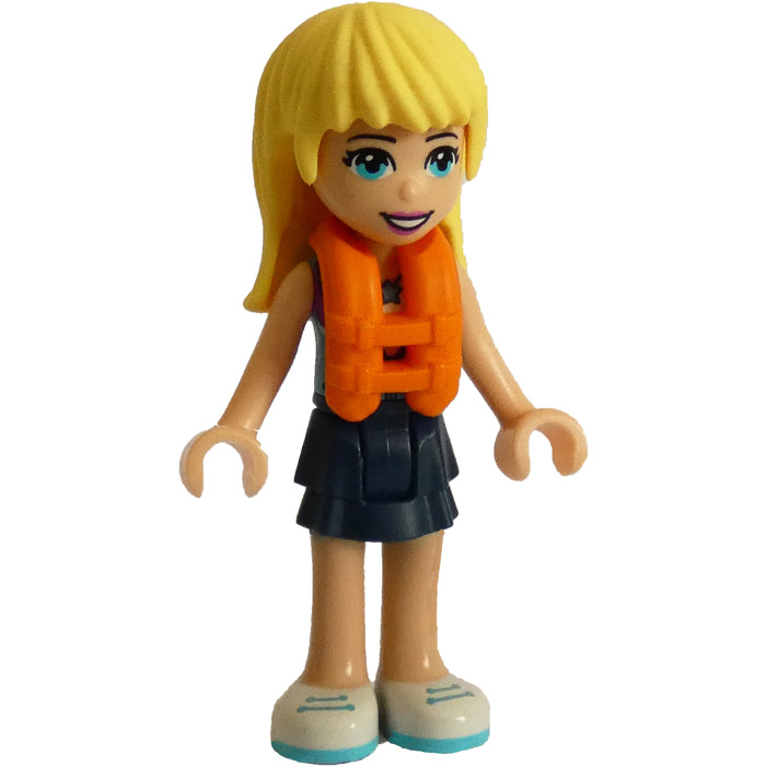 LEGO Stephanie with Azure Jacket and Dark Blue Skirt with Life Jacket ...