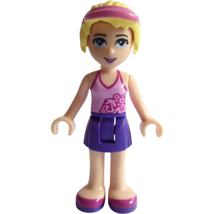 LEGO Stephanie with Pink Floral Top | Brick Owl - LEGO Marketplace