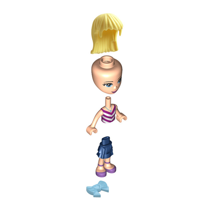 LEGO Stephanie with V-Striped Top and Bow Minifigure | Brick Owl