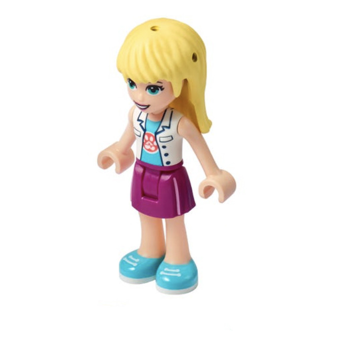 LEGO Stephanie with White Vest and Paw Print Top Minifigure | Brick Owl