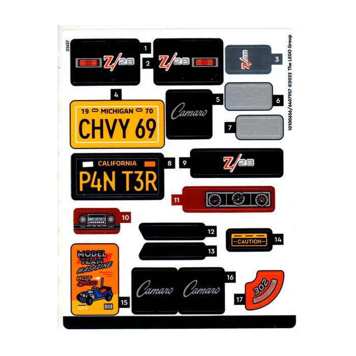 LEGO Sticker Sheet for Set 10304 (10100656) | Brick Owl - LEGO Marketplace