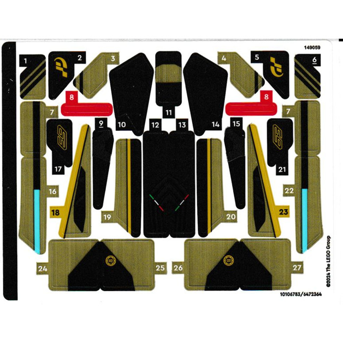 LEGO Sticker Sheet for Set 76923 (10106783) | Brick Owl - LEGO Marketplace