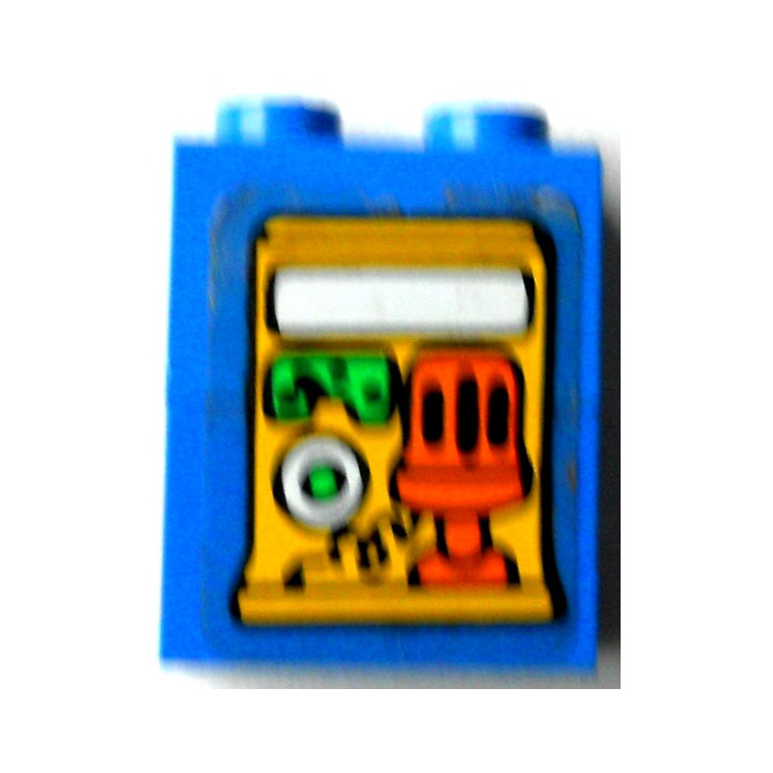 LEGO Stickered Assembly 2 bricks 1x2 with Sticker from Set 3664 | Brick ...