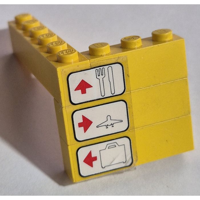 LEGO Stickered Assembly 6 x 4 x 3 with Airport Directions (Sticker ...