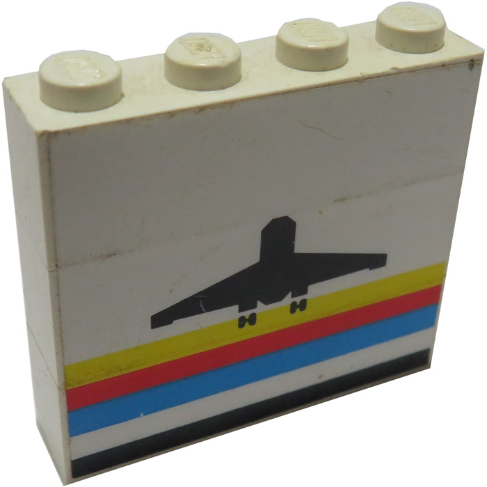 LEGO Stickered Assembly of Three 1x4 Bricks with Airport Logo Sticker ...
