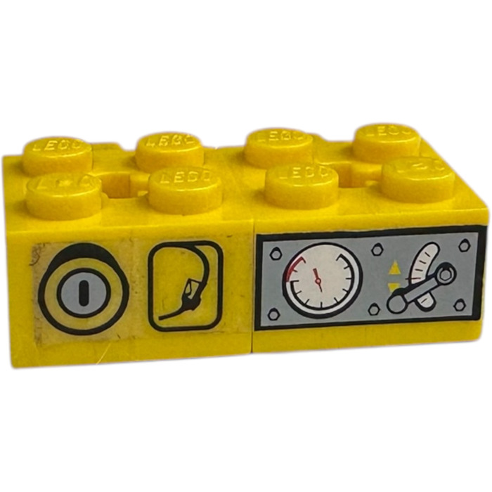 LEGO Stickered Assembly with gauges (left) | Brick Owl - LEGO Marketplace
