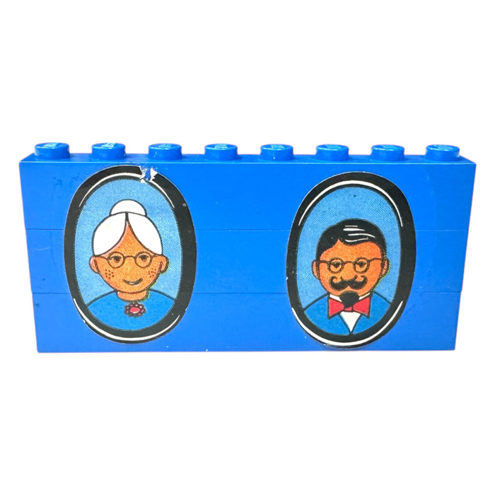 LEGO Stickered Assembly with Grandfather and Grandmother Portraits ...