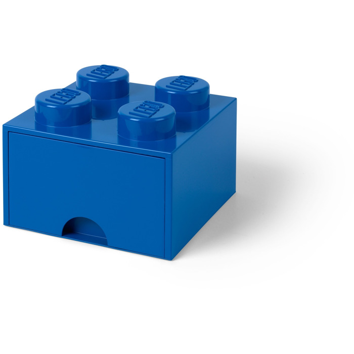 LEGO Storage brick drawer 4, blue (5006141) | Brick Owl - LEGO Marketplace