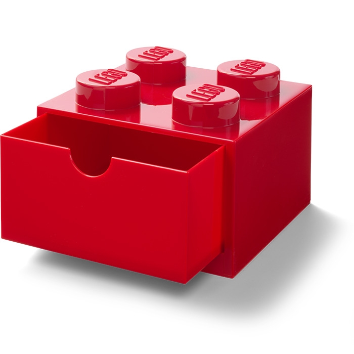 LEGO Storage brick drawer 4, Red (5006140) | Brick Owl