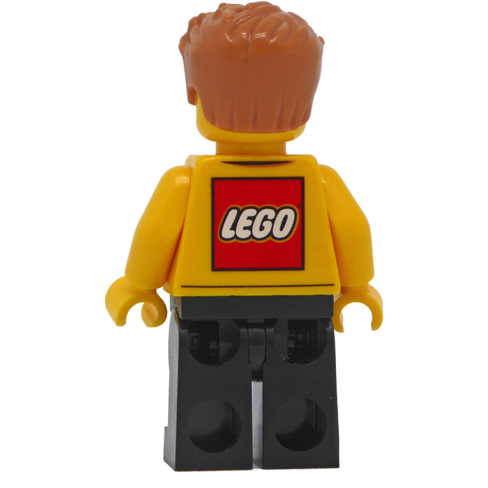 LEGO Store Employee with Black Legs and Medium Dark Flesh Hair ...