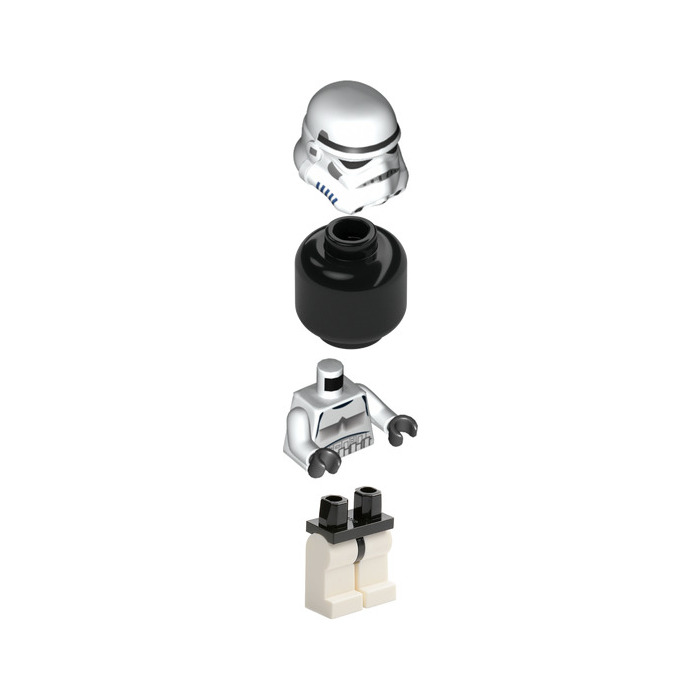 LEGO Stormtrooper with Black Head Minifigure with Dotted Mouth Helmet ...