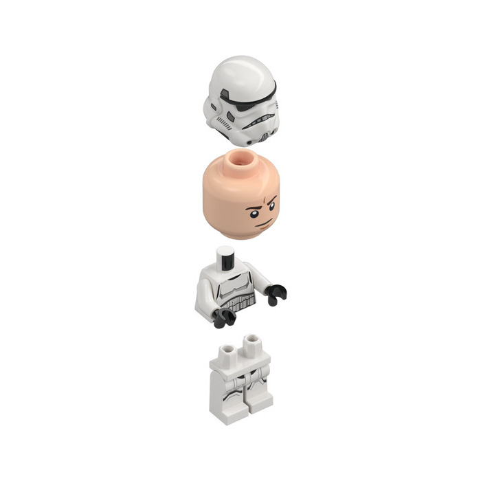 LEGO Stormtrooper with Shoulder Belts and Light Flesh Head Minifigure ...