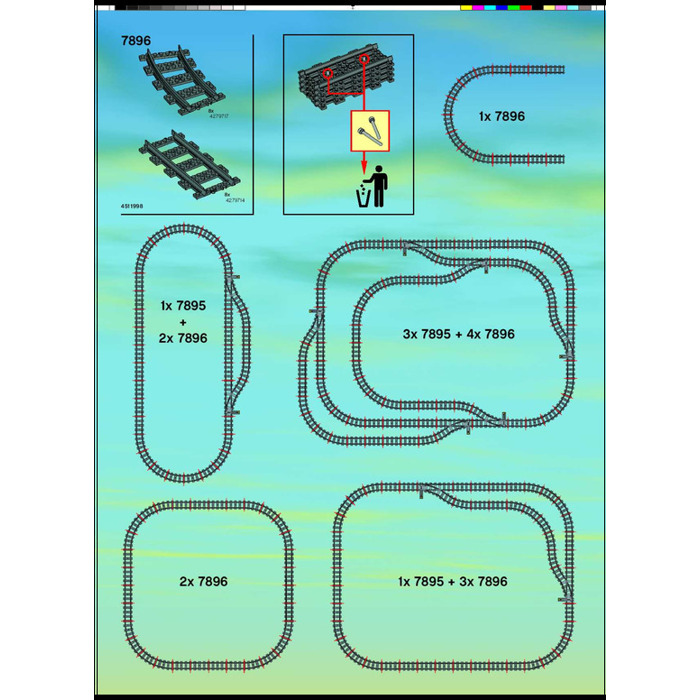 LEGO Straight & Curved Rails Set 7896 Instructions | Brick Owl - LEGO ...