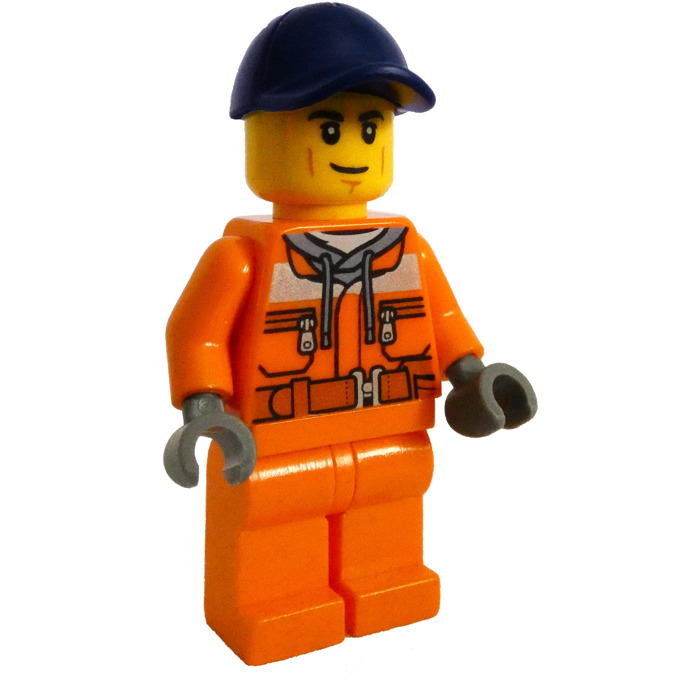 LEGO Street Sweeper with Orange Safety Vest Minifigure | Brick Owl ...