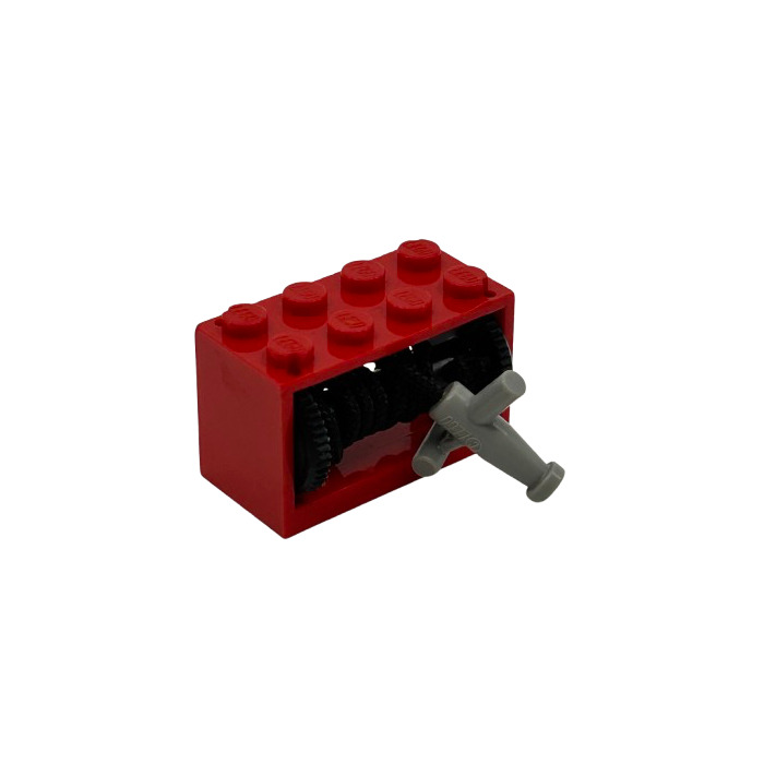 LEGO String Reel 2 x 4 x 2 Holder with Black Drum and String with Light ...