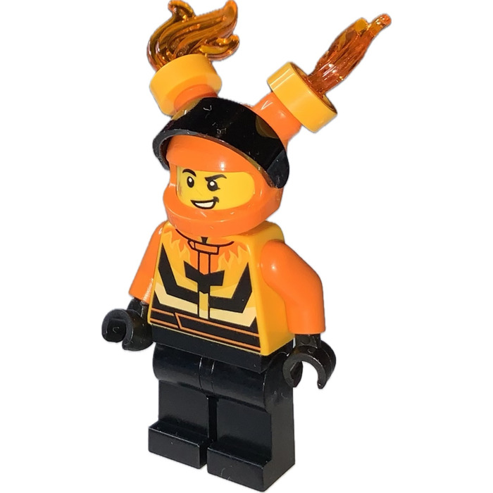 LEGO Stunt Rider - Fire Suit Minifigure | Brick Owl - LEGO Marketplace